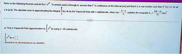 SOLVED: Texts: Refer to the following theorem and let f(x) be ...