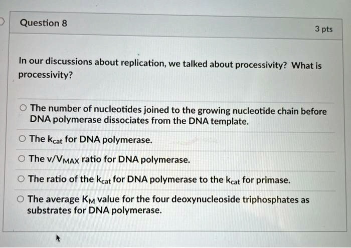 question 8 3 pts in our discussions about replication we talked about ...