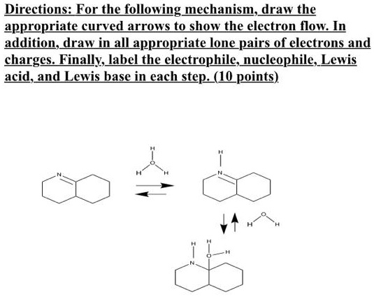 SOLVED: Directions: For the following mechanism, draw the appropriate ...