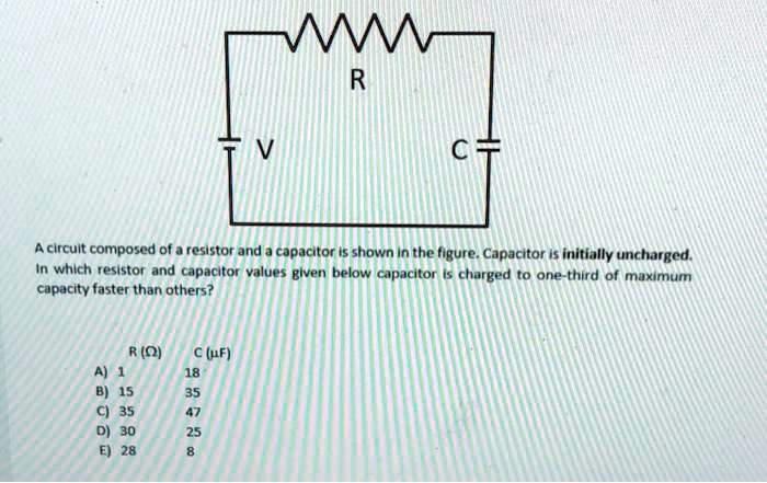 circuit composed of resistar and capacitor is shown in the figure ...