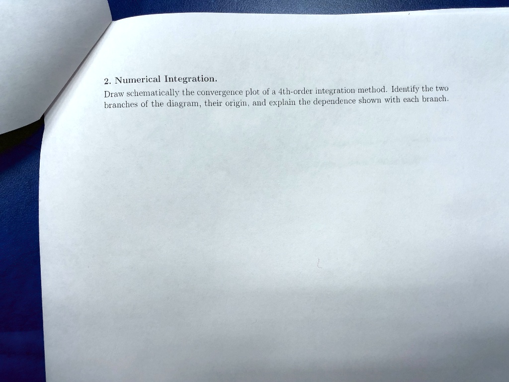 SOLVED: Numerical Integration. Draw schematically the convergence plot ...