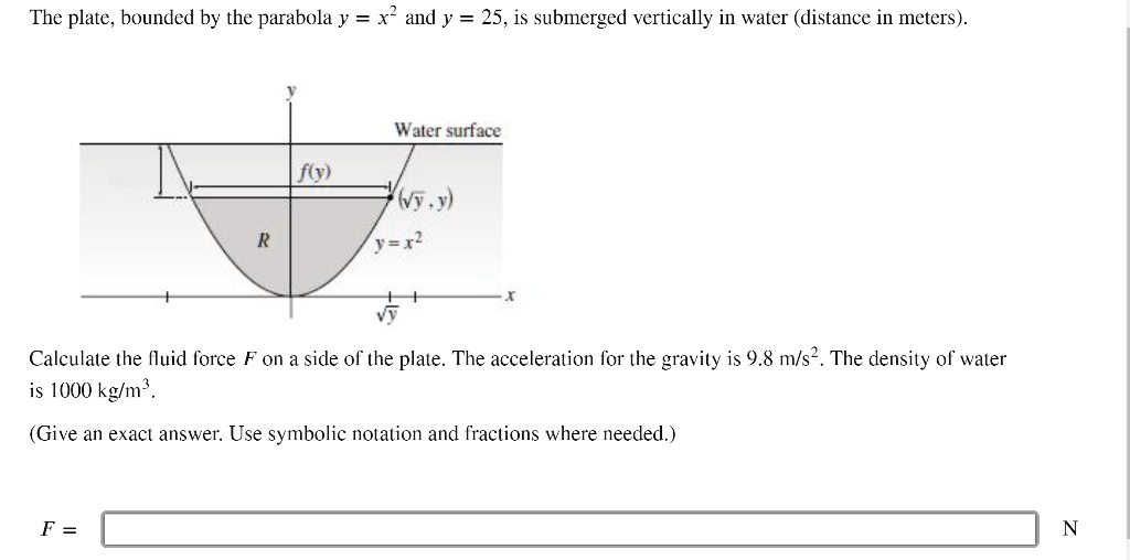 SOLVED: The plate, bounded by the parabola y = x and y = 25, is ...