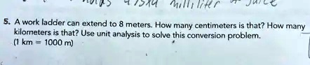 1744 milik work ladder can extend to meters how many centmelen that how ...