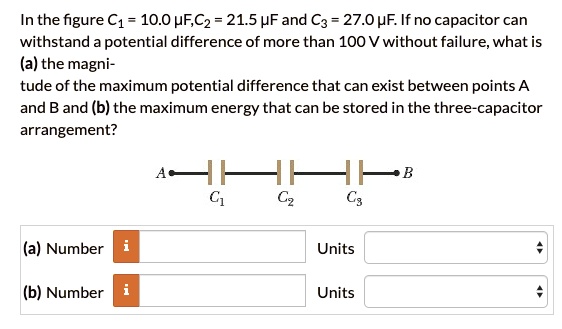 SOLVED: In the figure C1 10.0 UFC2 21.5 UF and C3 27.0 UF If no ...