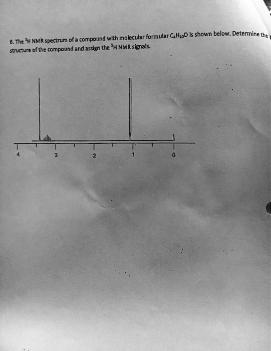 SOLVED: The H NMR spectrum of a compound with molecular formula C10H10O is shown below ...