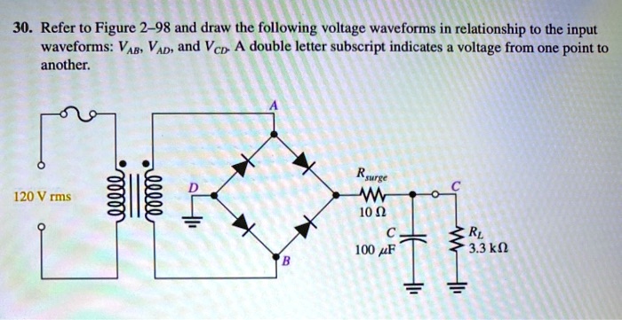 30 refer to figure 2 98 and draw the following voltage waveforms in relationship to the input ...