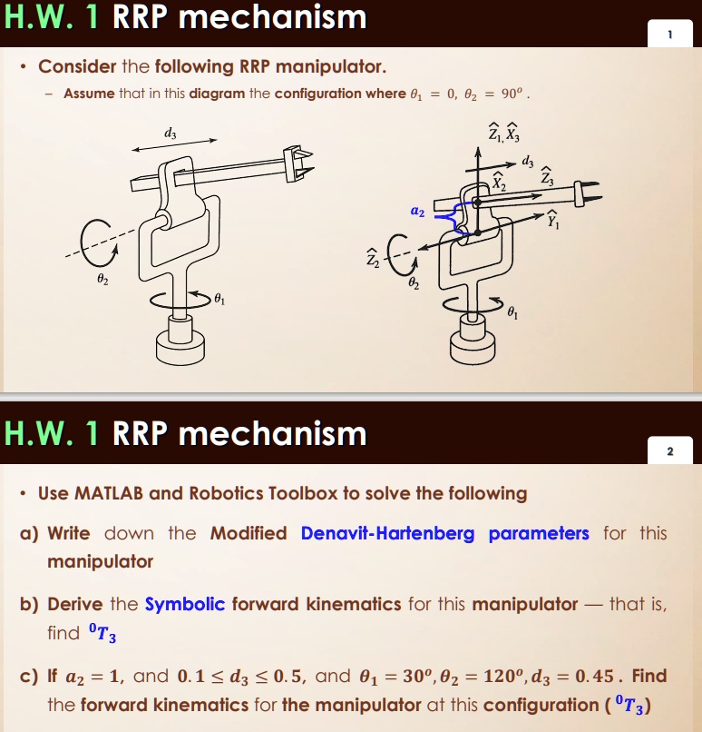 SOLVED: Texts: MATLAB code please using Robotics Toolbox for the ... SOLVED: Texts: MATLAB code please using Robotics Toolbox for the ...