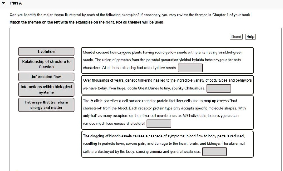 SOLVED: Part A Can you identify the major theme illustrated by each of ...