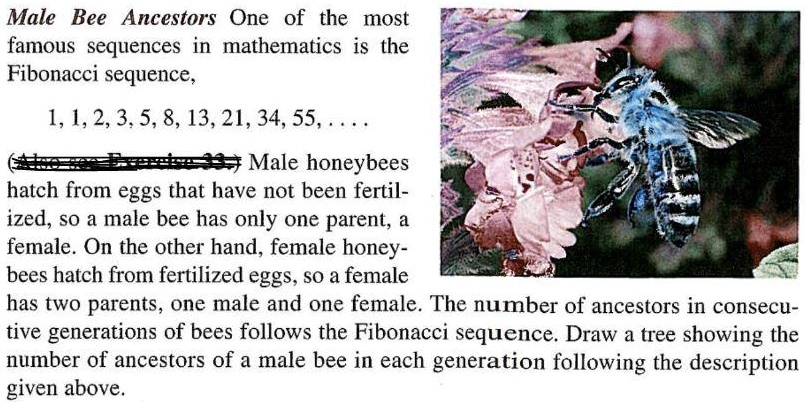 male bee ancestors one of the most famous sequences in mathematics is ...