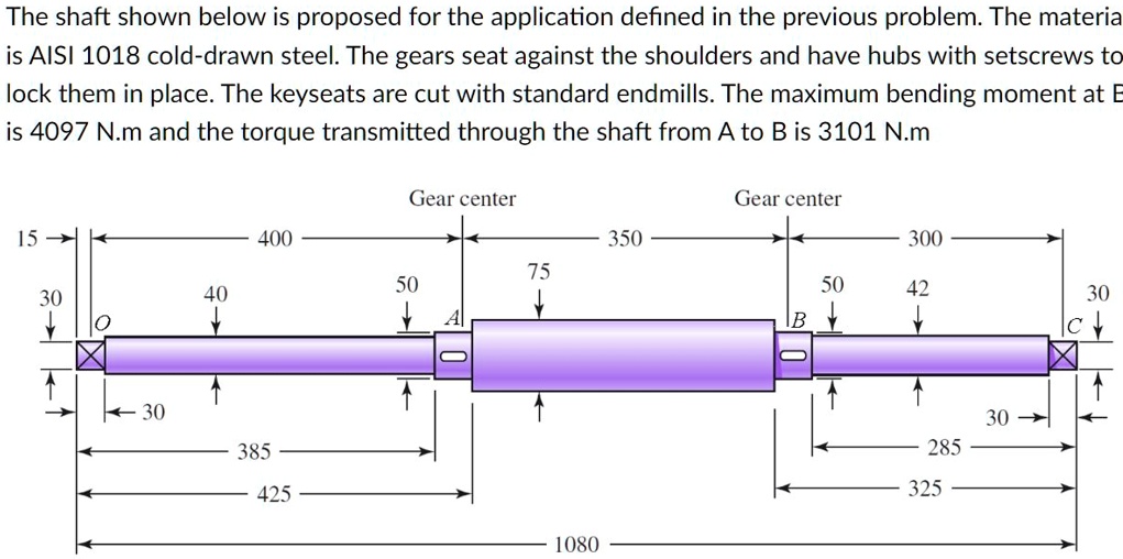 [GET ANSWER] The shaft shown below is proposed for the application ...