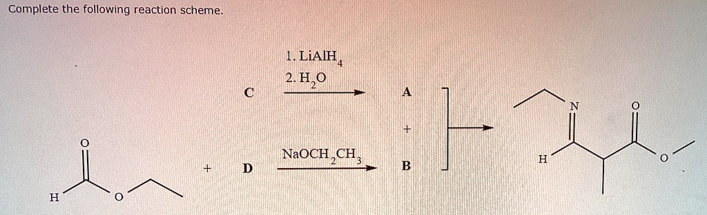 Complete the following reaction scheme. Draw the structures of ...