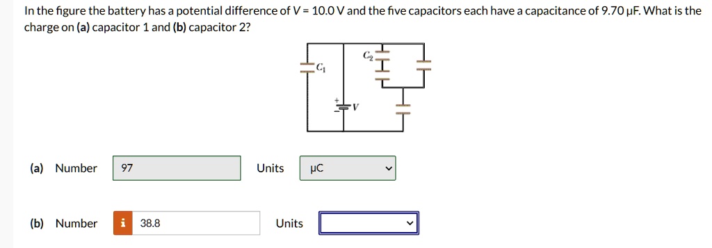 SOLVED: In the figure, the battery has a potential difference of V = 10 ...