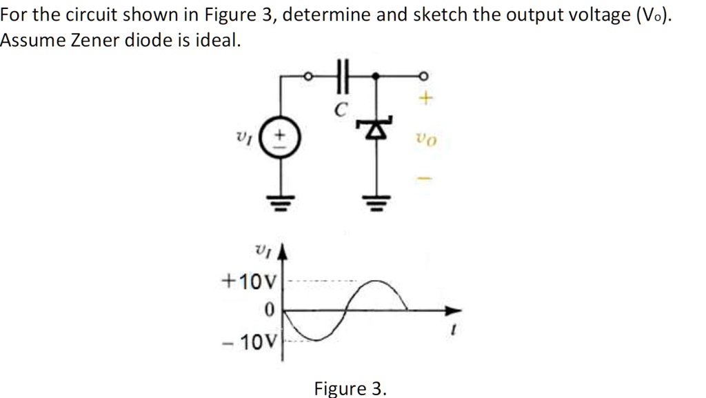 SOLVED: For the circuit shown in Figure 3, determine and sketch the output voltage (Vo) Assume ...