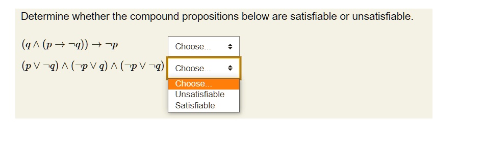 [GET ANSWER] determine whether the compound propositions below are ...
