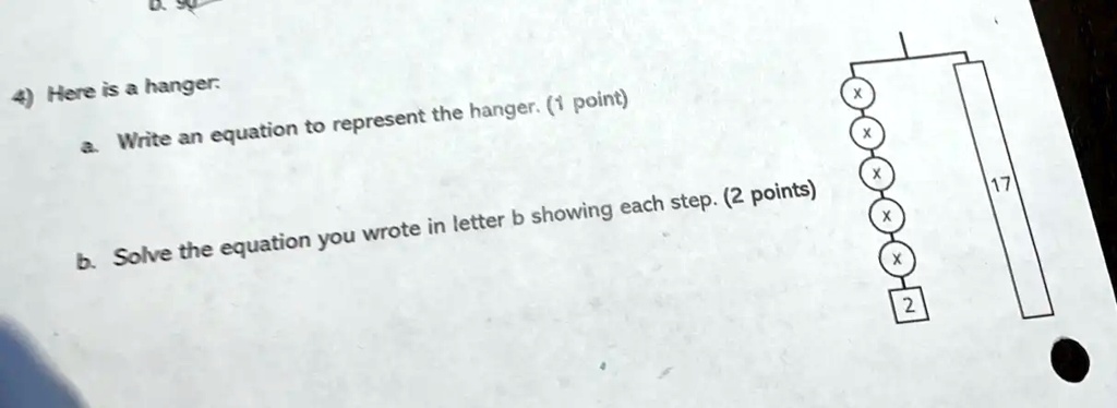 SOLVED: Ks hanger point) represent the hanger: equation t0 Wntean each ...