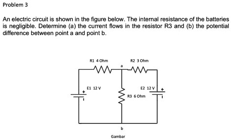 SOLVED: An electric circuit is shown in the figure below. The internal resistance of the ...