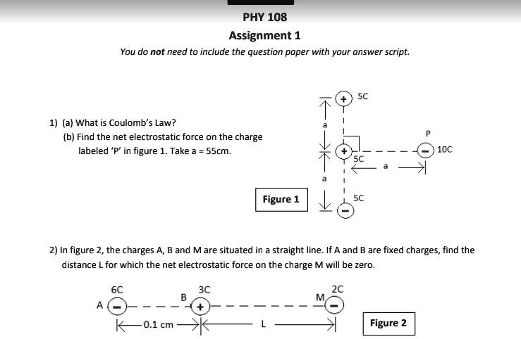 phy 108 assignment 1 you do not need to include the question paper with your answer script a ...
