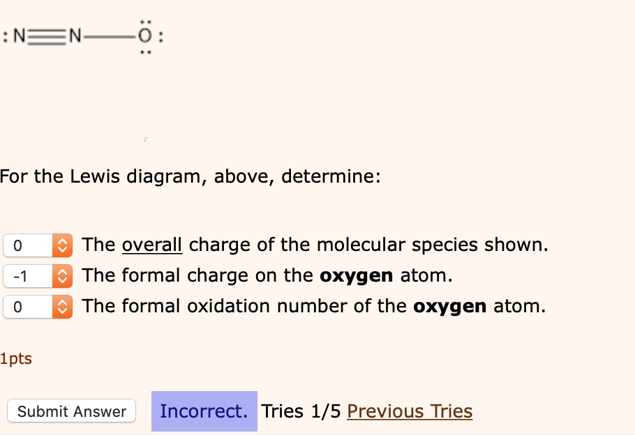 SOLVED: :N=N For the Lewis diagram, above, determine: The overall ...