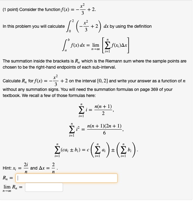SOLVED: Consider the function f(x). In this problem, you will calculate ...