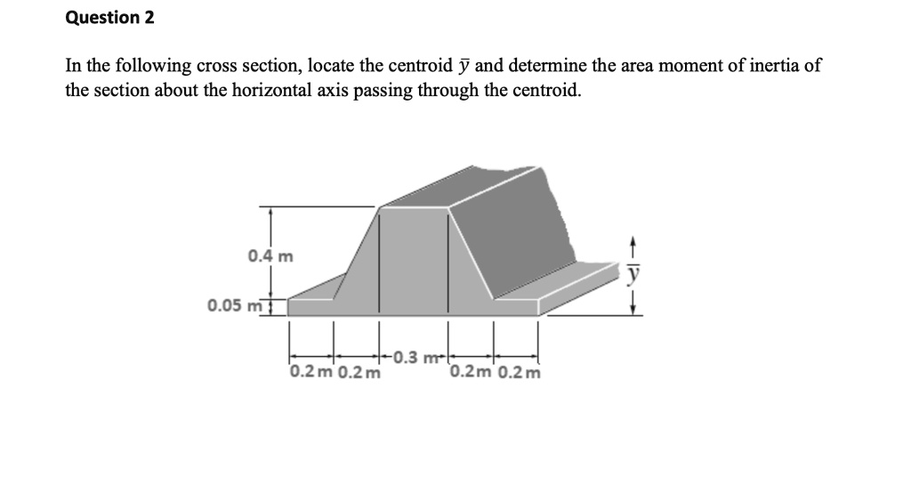 question 2 in the following cross section locate the centroid y and ...