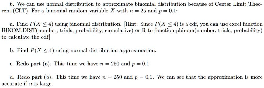 we can use normal distribution to approximate binomial distribution ...