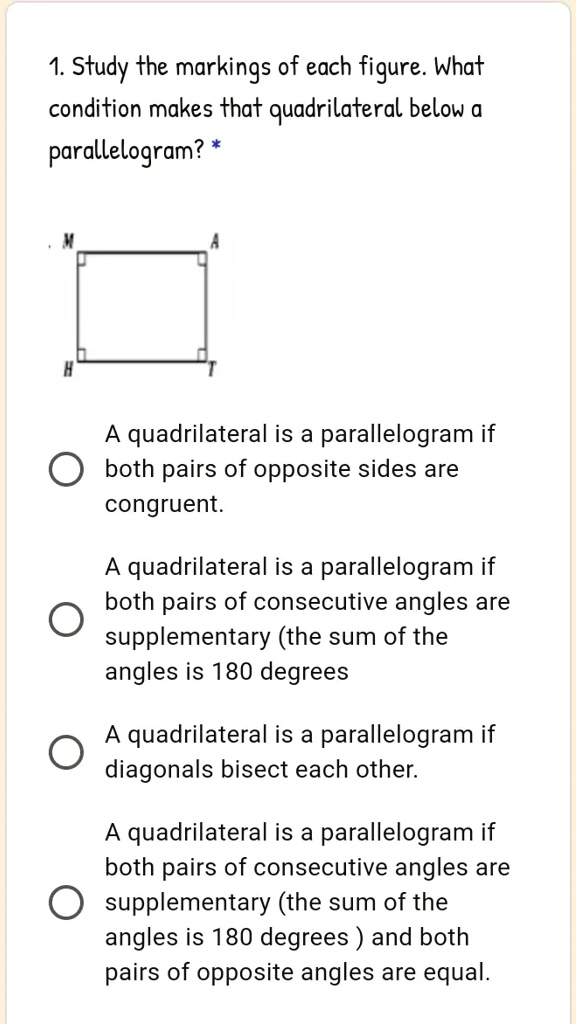 1. Study the markings of each figure. What condition makes that ...