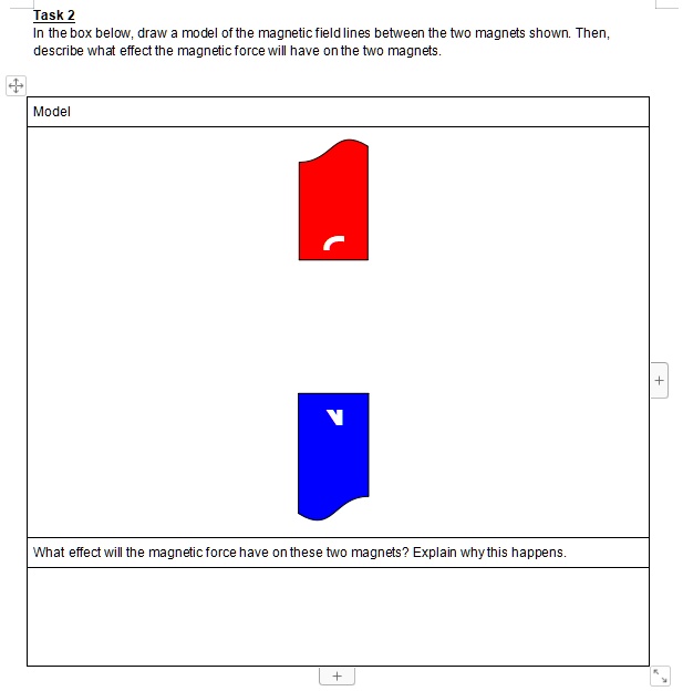 task2 in the box below draw model of the magnetic field lines between ...