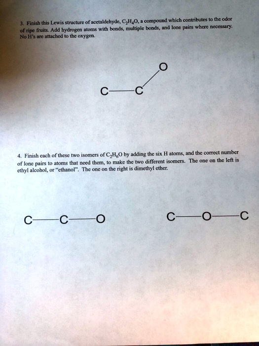 SOLVED: Compound which contributes the odor. Finish this Lewis ...