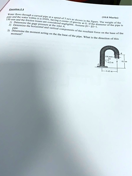 SOLVED: Question #4 (10.0 Marks) Determine the gauge pressure at the ... SOLVED: Question #4 (10.0 Marks) Determine the gauge pressure at the ...