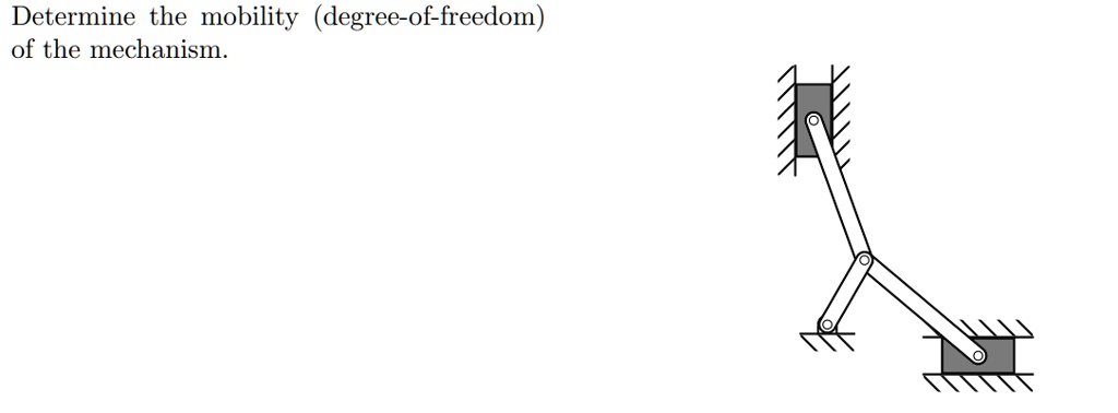 SOLVED: Determine the mobility (degree-of-freedom) of the mechanism ... SOLVED: Determine the mobility (degree-of-freedom) of the mechanism ...