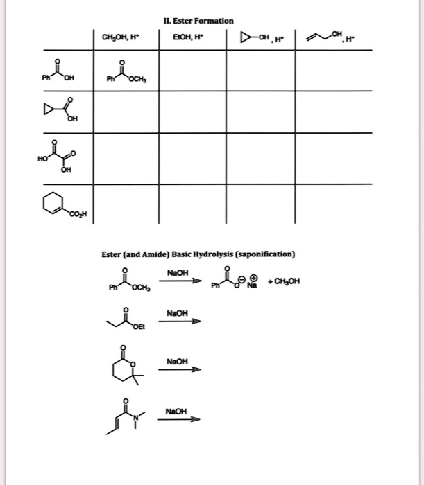 SOLVED: IL Ester Formation Chyor H" EOKH" D-olh" oob cO.H Ester (and ...