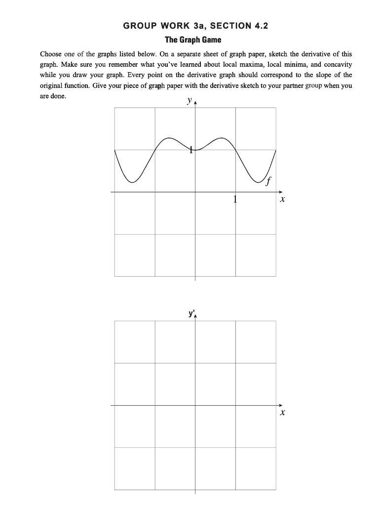 SOLVED: GROUP WORK 3a, SECTION 4.2 The Graph Game Choose one of the ...