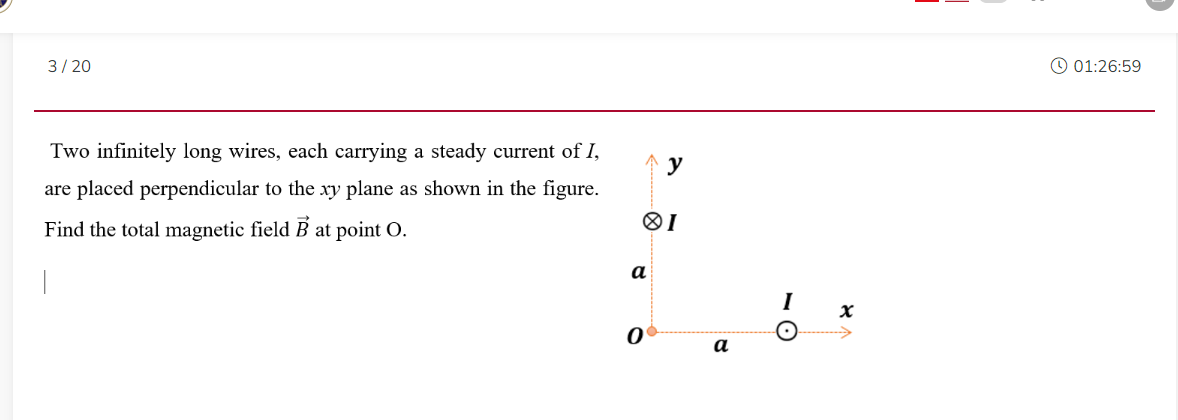 Two infinitely long wires, each carrying a steady current of...