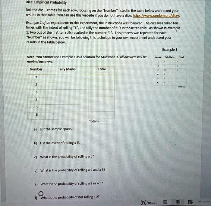[GET ANSWER] Dice: Empirical Probability Roll the die 10 times for each row, focusing on the ...
