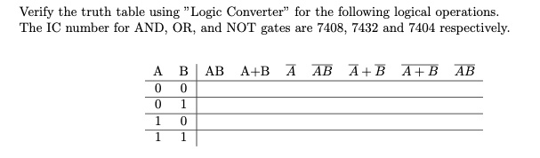VIDEO solution: Please use Multisim to solve. Verify the truth table using Logic Converter for ...