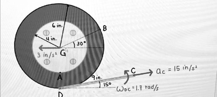 SOLVED: Hi, I need help solving for the angular acceleration of the 4-inch drum and acceleration ...