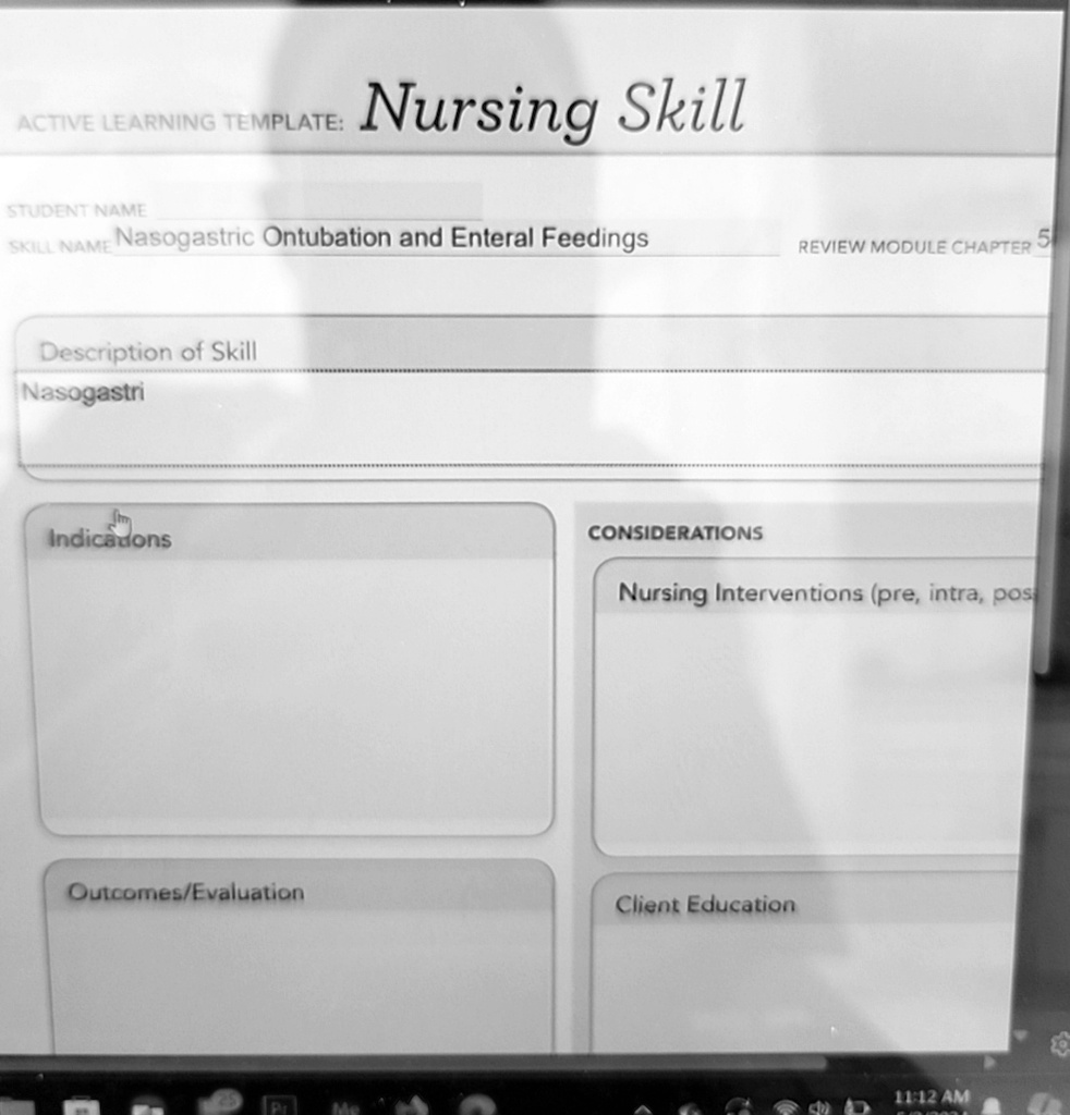 active learning template nursing skill student name skill name ...
