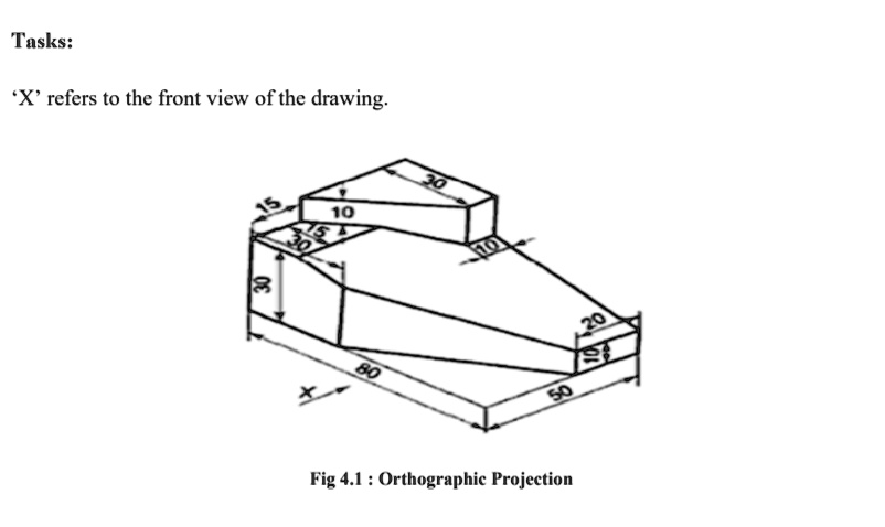 neatly hand draw its front back left right top and bottom views with an ...