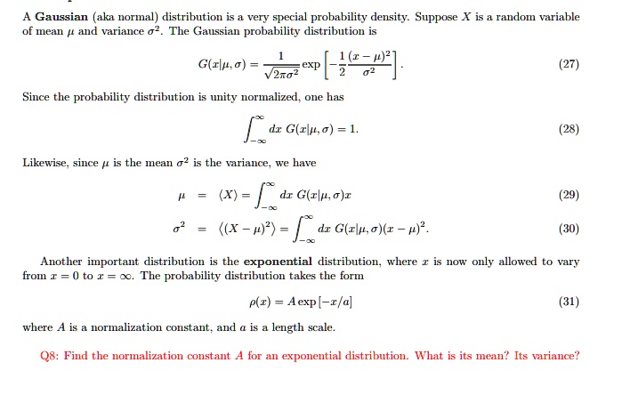 Gaussian (aka normal) distribution is very special pr… - SolvedLib