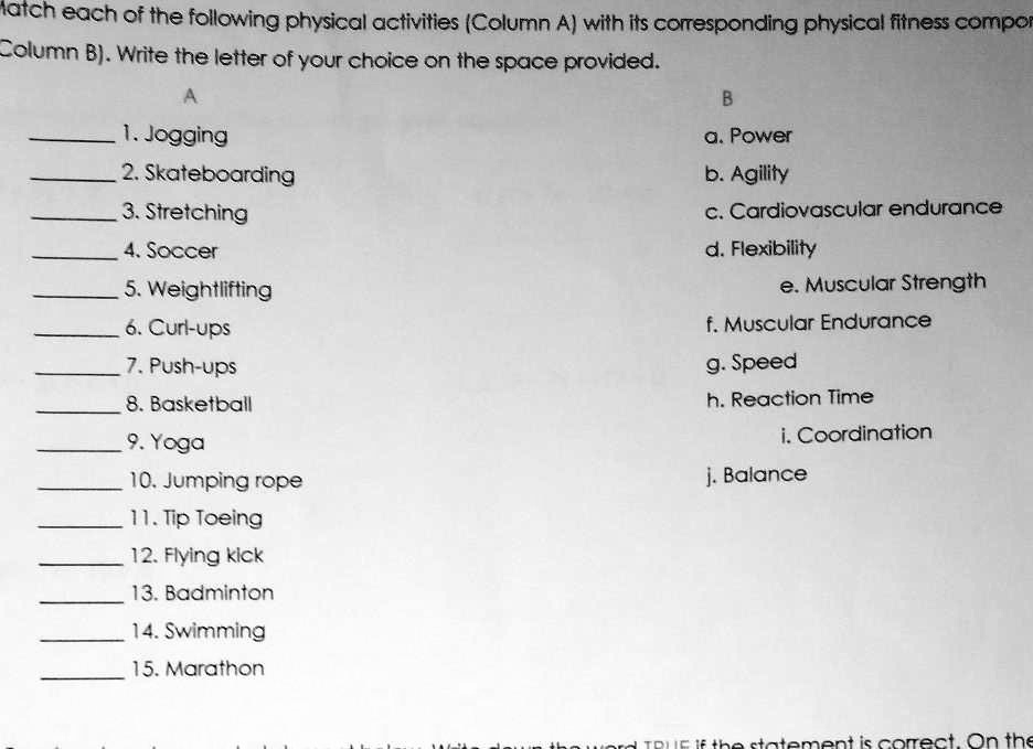 SOLVED: I Hope You Can Answer My Pe Match each of the following ...
