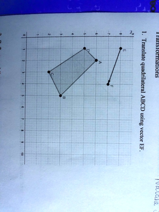 SOLVED: Translate quadrilateral ABCD using vector EF