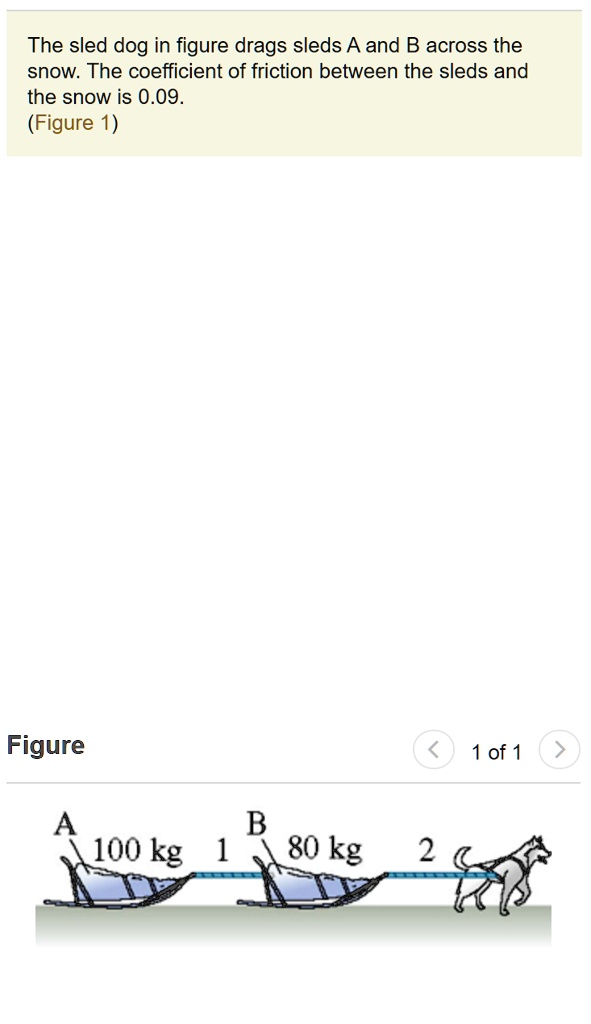 the sled dog in figure drags sleds a and b across the snow the ...