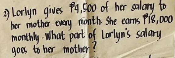 2.) Lorlyn gives 14,500 of her salary to her mother every month. She ...