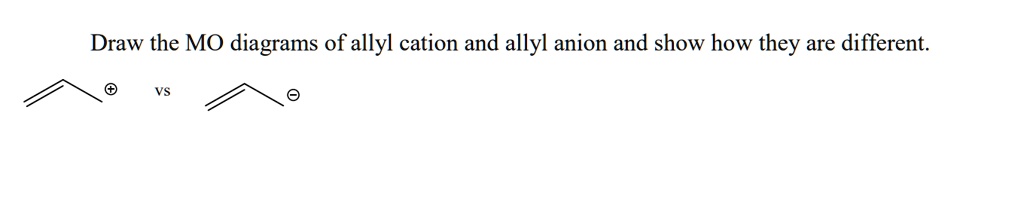 SOLVED: Draw the MO diagrams of allyl cation and allyl anion and show ...