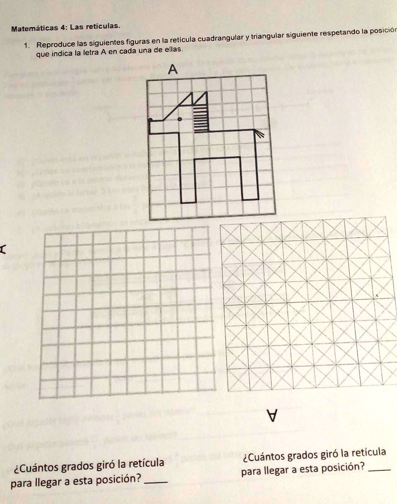 SOLVED: Tatemáticas 4: Las retículas. 1. Reproduce las siguientes ...