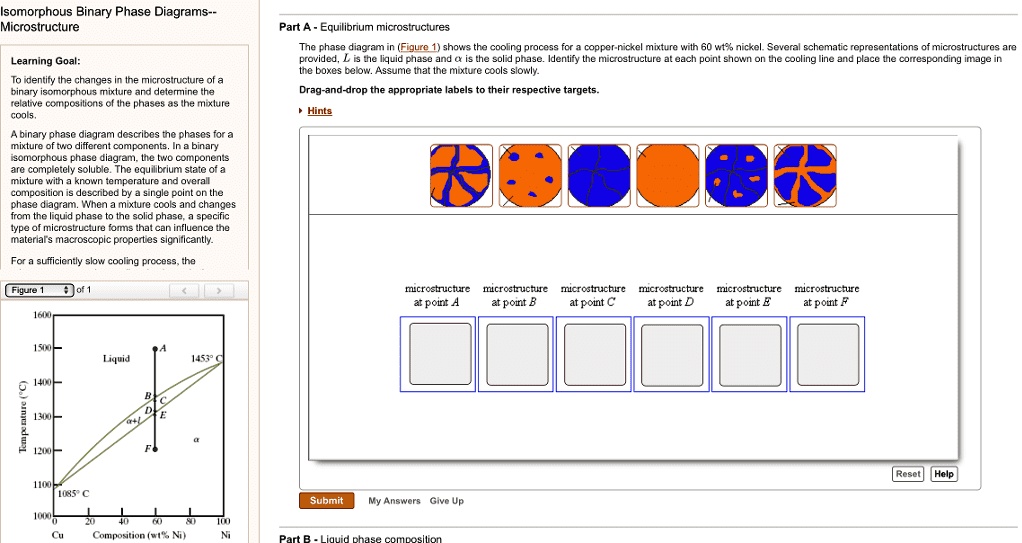 SOLVED: Amorphous Binary Phase Diagrams Microstructure Part A ...