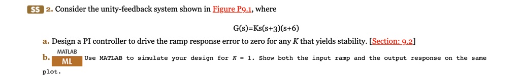 SOLVED: Consider the unity-feedback system shown in Figure P9.1, where ...