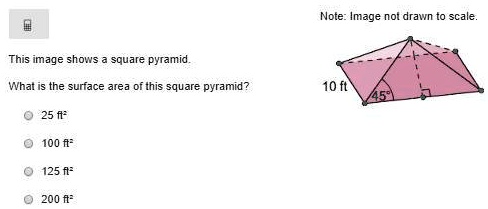 SOLVED: 'This image shows a square pyramid. What is the surface area of ...