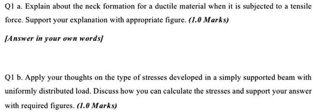 qi a explain about the neck formation for ductile material when it is ...