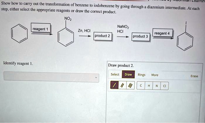 SOLVED: Show how to carry out the transformation of benzene to ...